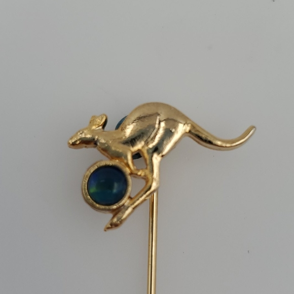 The National Opal Collection | Jewelry | Gold Tone Kangaroo Opal Pin ...